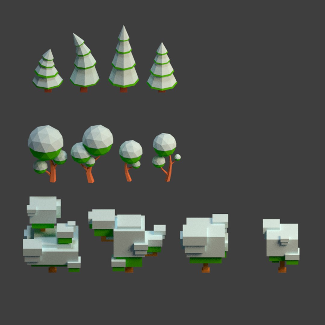 Trees Mobile 3D Model - TurboSquid 1163357