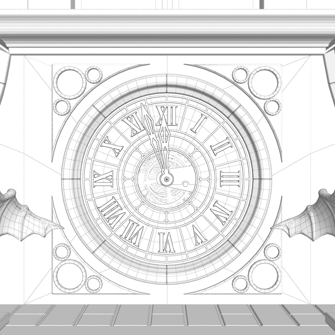 3D Old Clock Gothic Tower Model - TurboSquid 2170843