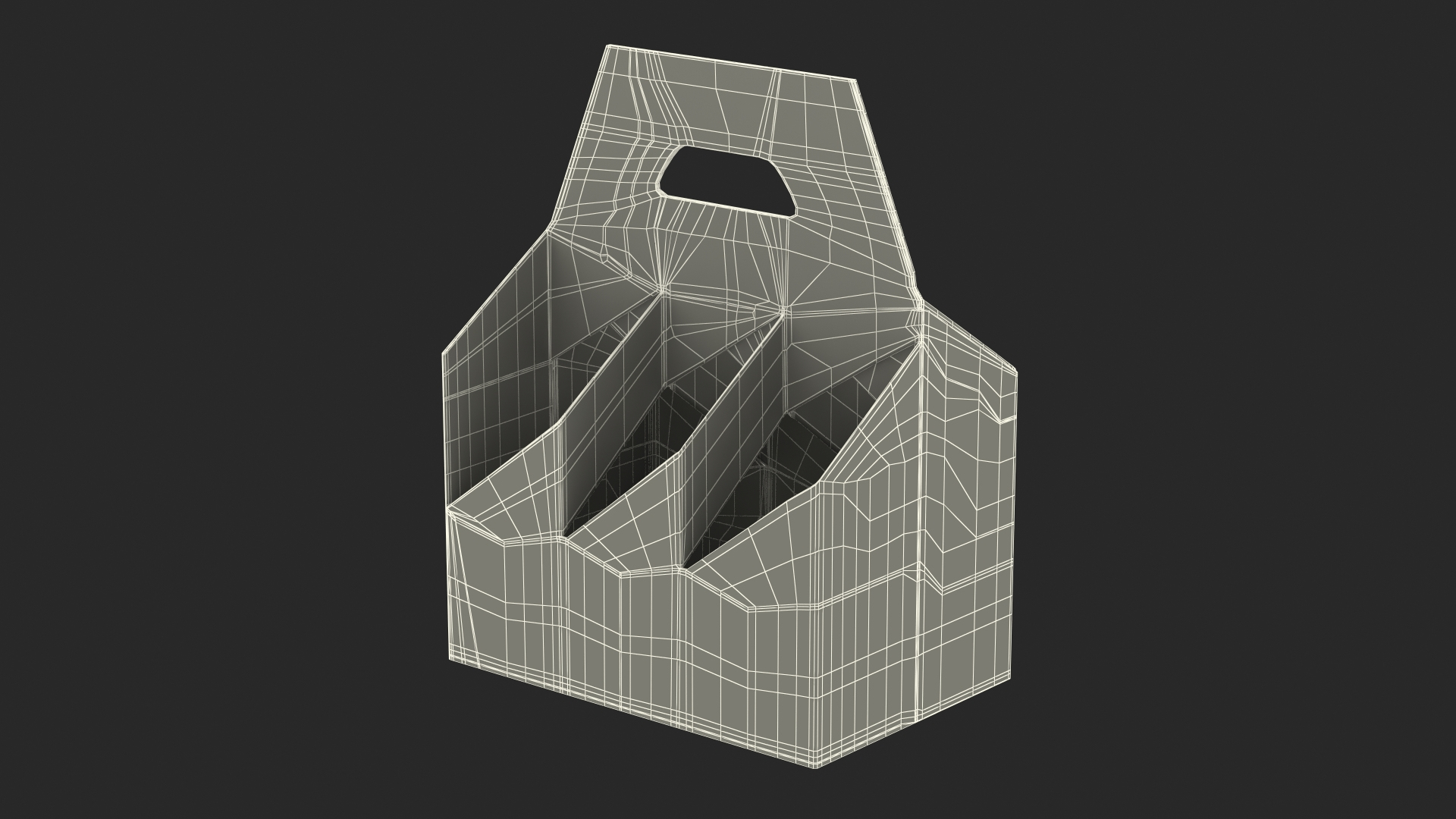 Cardboard 6 Pack Bottle Carrier Brown Empty model - TurboSquid 1999844