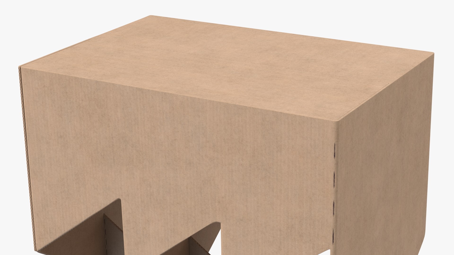 Cardboard 6 Pack Bottle Carrier Brown Empty model - TurboSquid 1999844