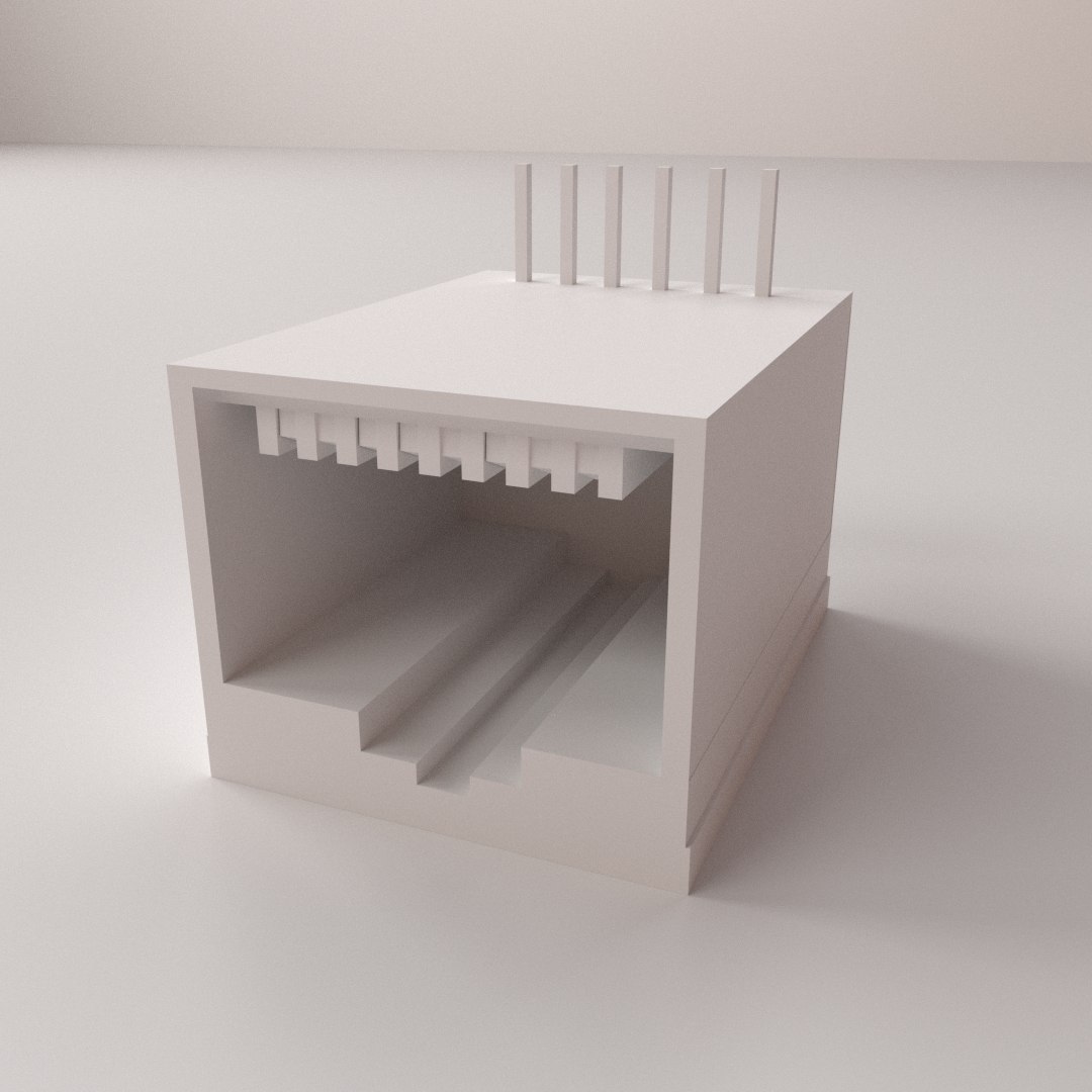 3D Rj45 Female Socket Model - TurboSquid 1544465