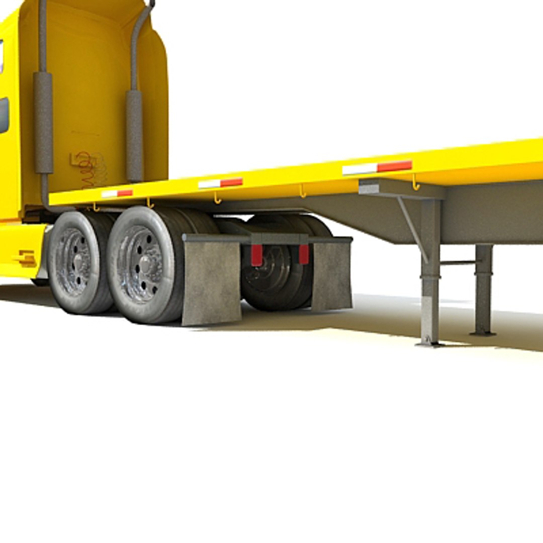 Truck Flatbed 3D Model - TurboSquid 1467493