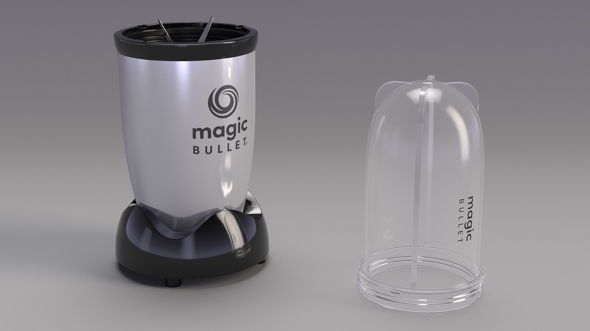 3D Model Magic Bullet Blender Silver - TurboSquid 2140061