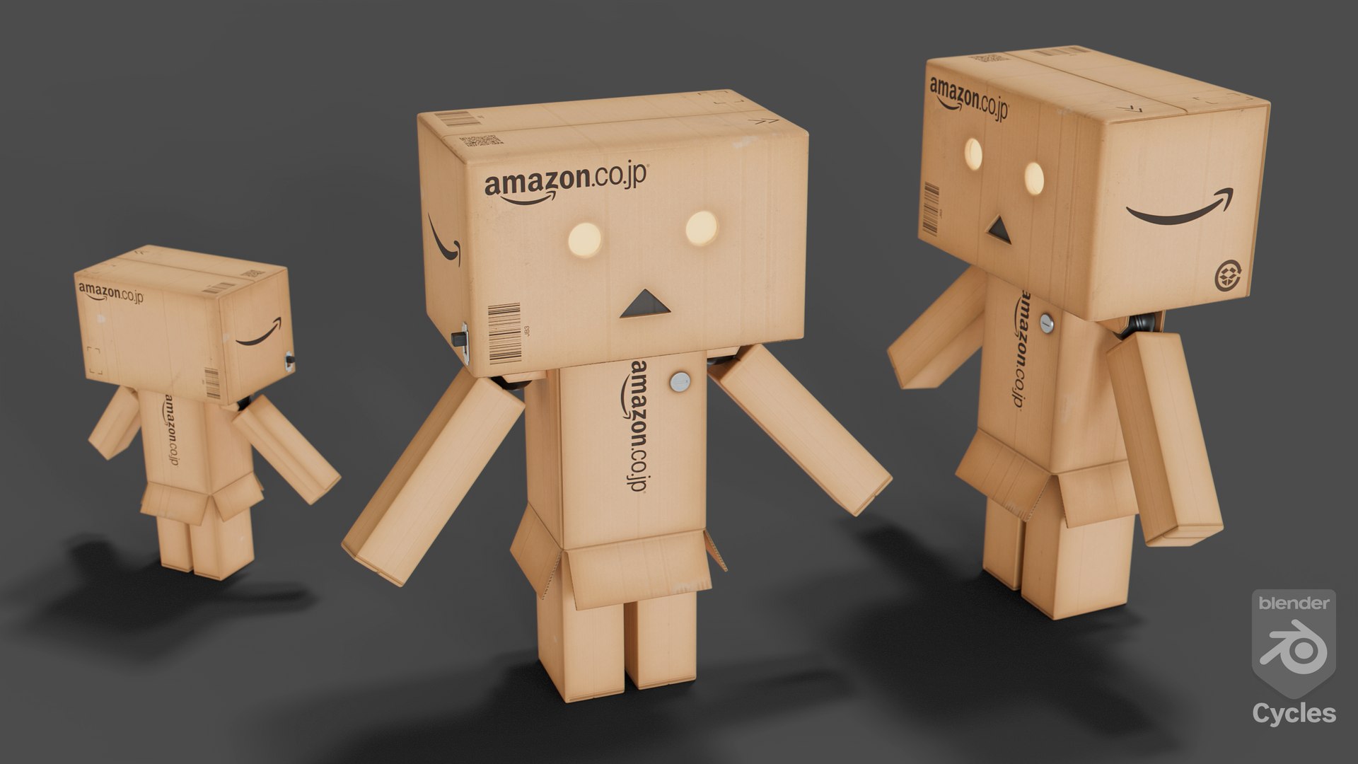 Realistc Danbo Amazon Cardboard Box 3D - TurboSquid 2329894