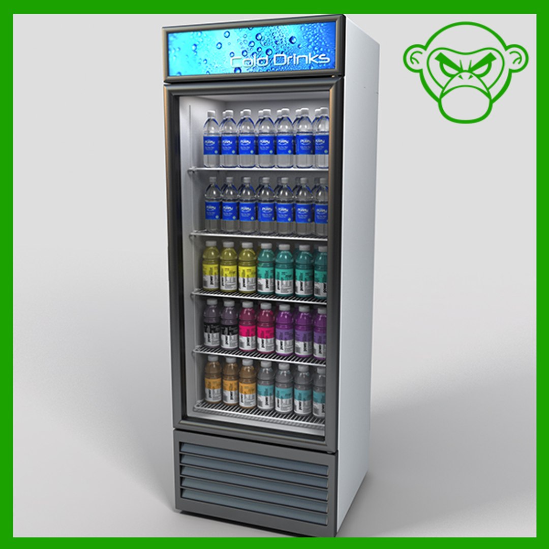 3d Store Cooler Model