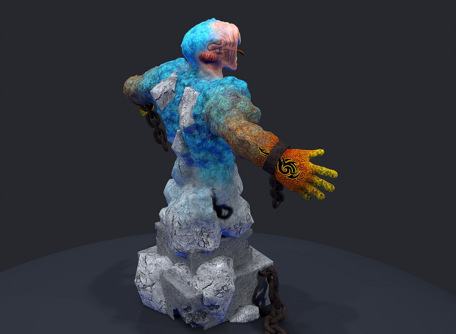 3D Concrete Monster Animations Rigged - TurboSquid 1461186