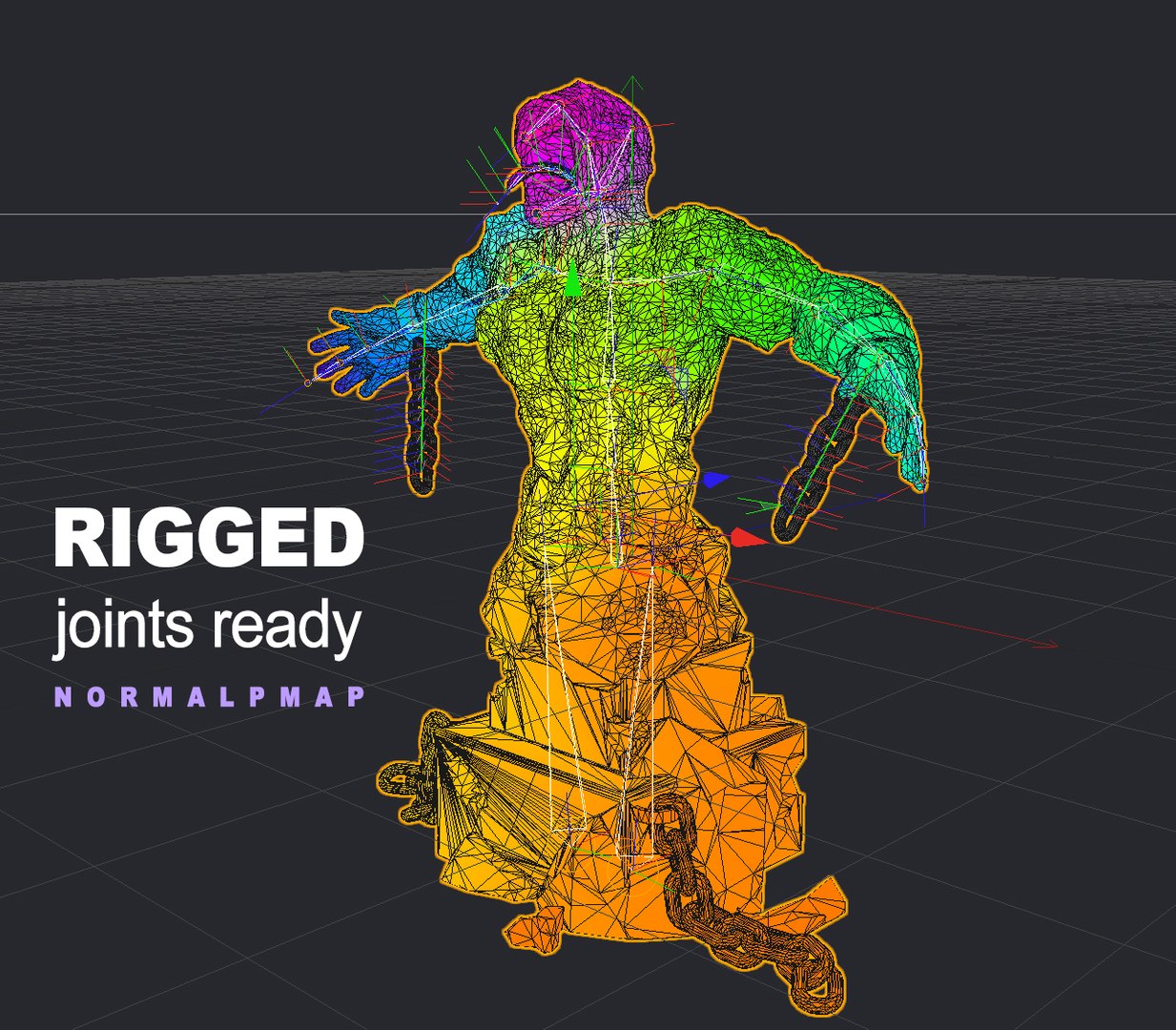 3D Concrete Monster Animations Rigged - TurboSquid 1461186