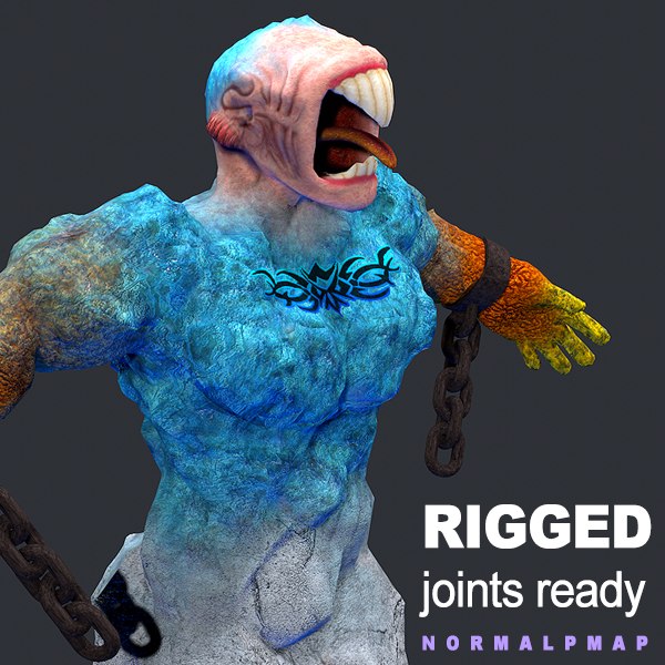 3D concrete monster animations rigged - TurboSquid 1461186