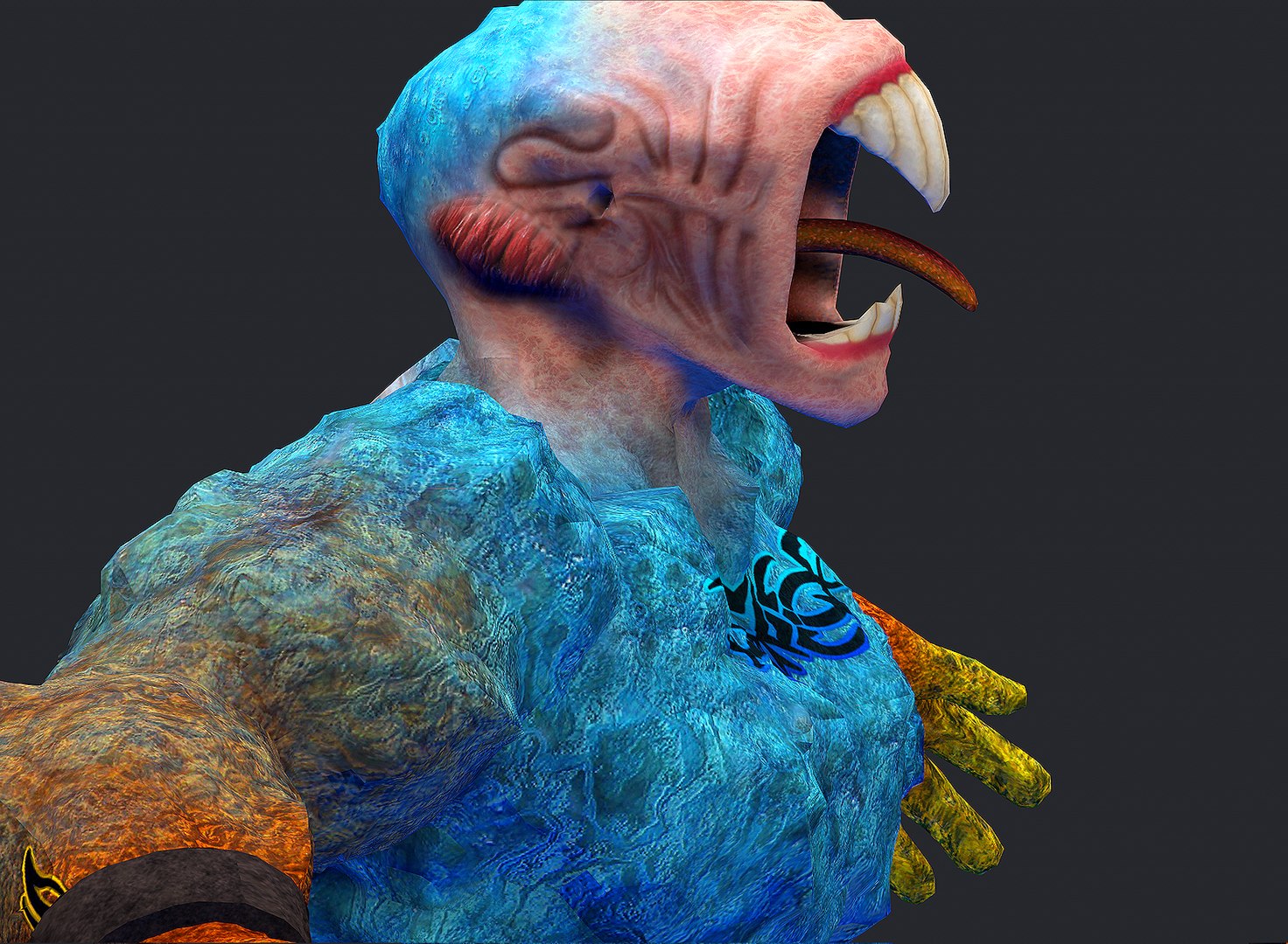 3D Concrete Monster Animations Rigged - TurboSquid 1461186