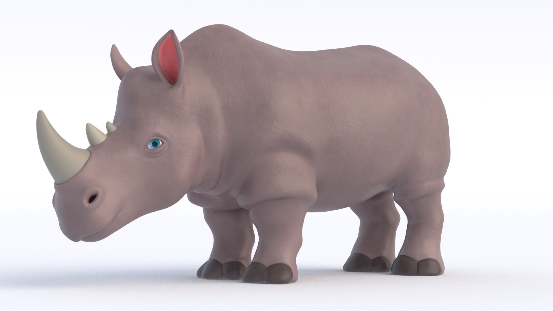 3D Cartoon Rhino Model - TurboSquid 2314298