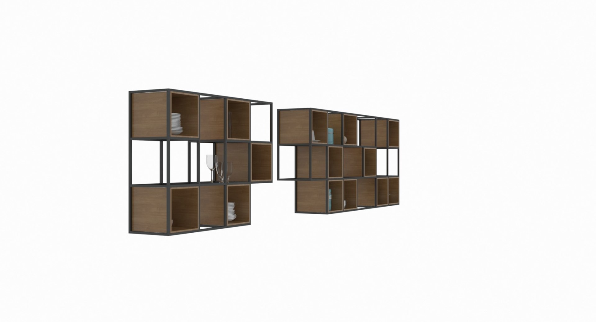 Square Shelf Wall 3D Model - TurboSquid 1613568