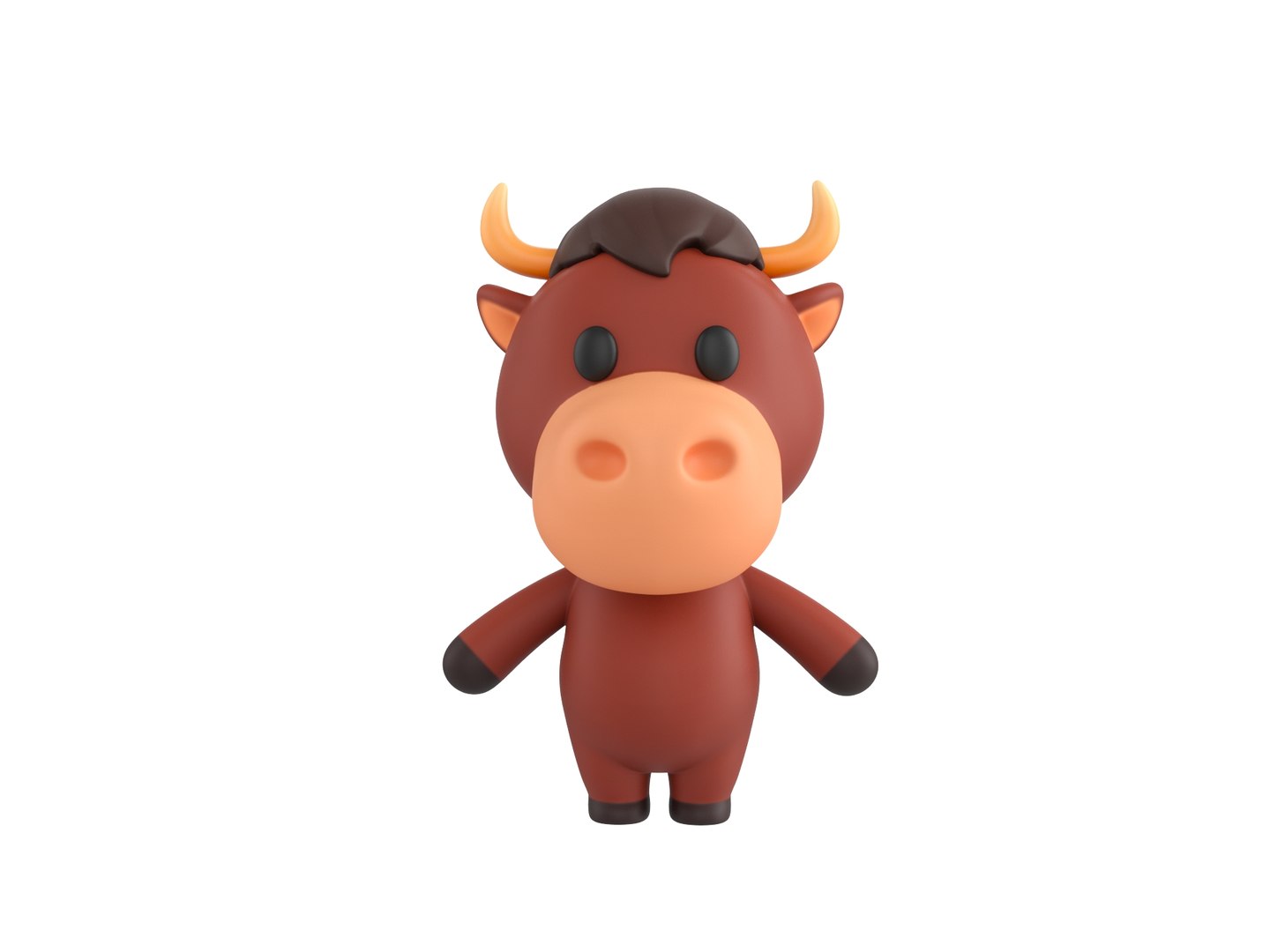 Bull character 3D model - TurboSquid 1652196