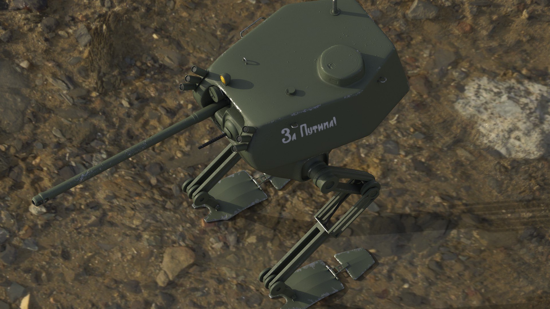 Rigged Soviet Mech 3D Model - TurboSquid 1370781