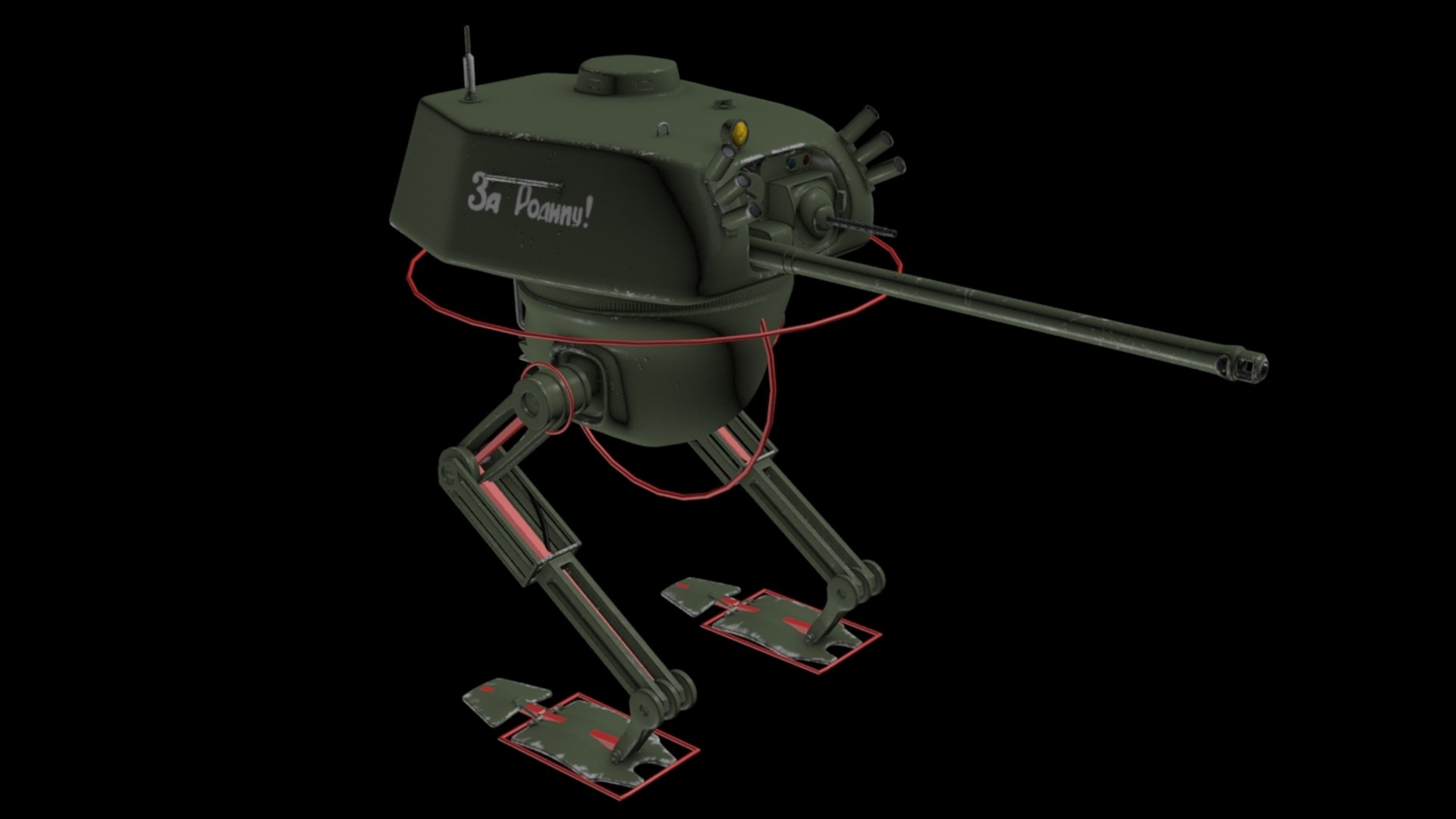 Rigged Soviet Mech 3D Model - TurboSquid 1370781