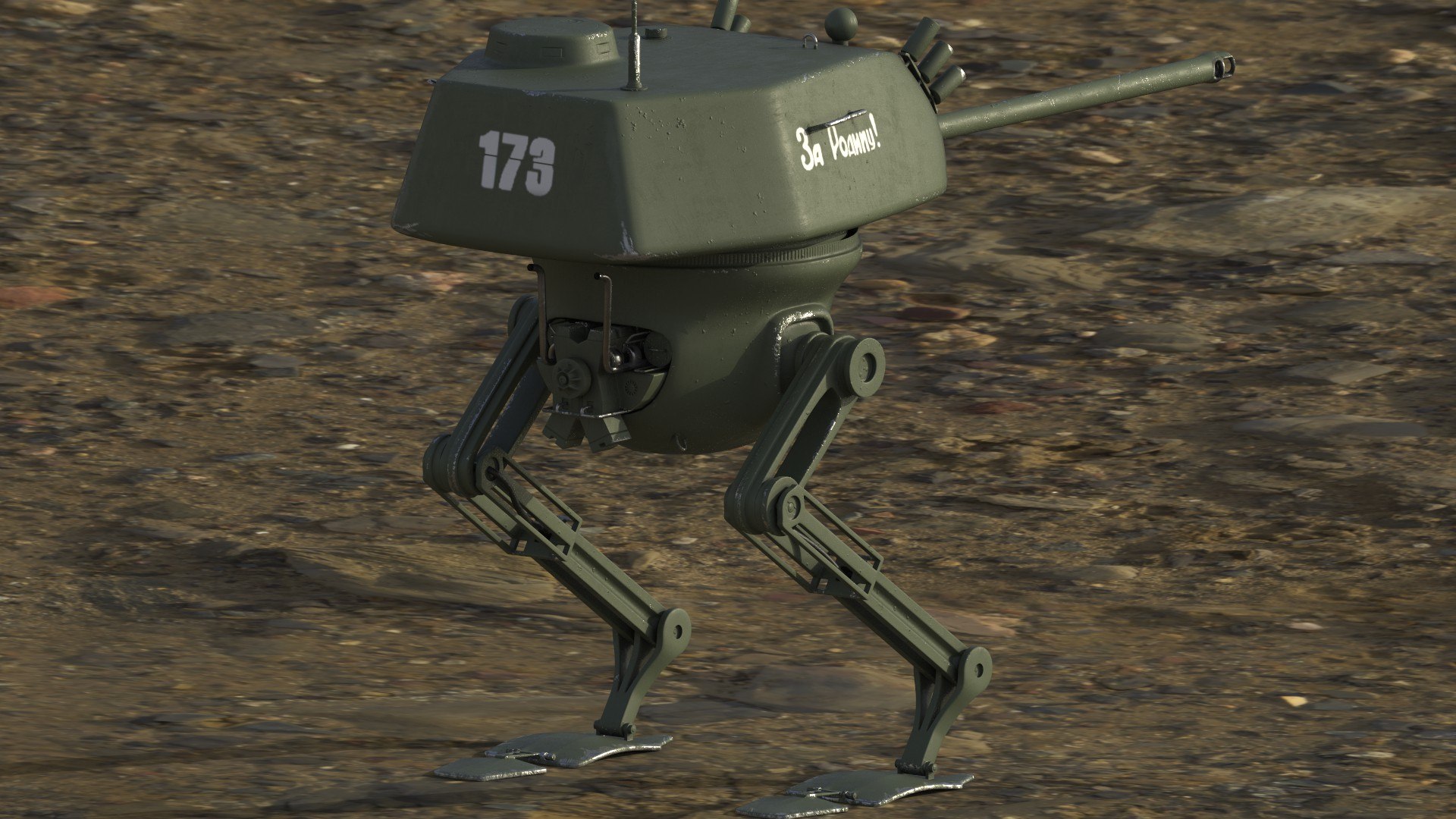 Rigged Soviet Mech 3D Model - TurboSquid 1370781