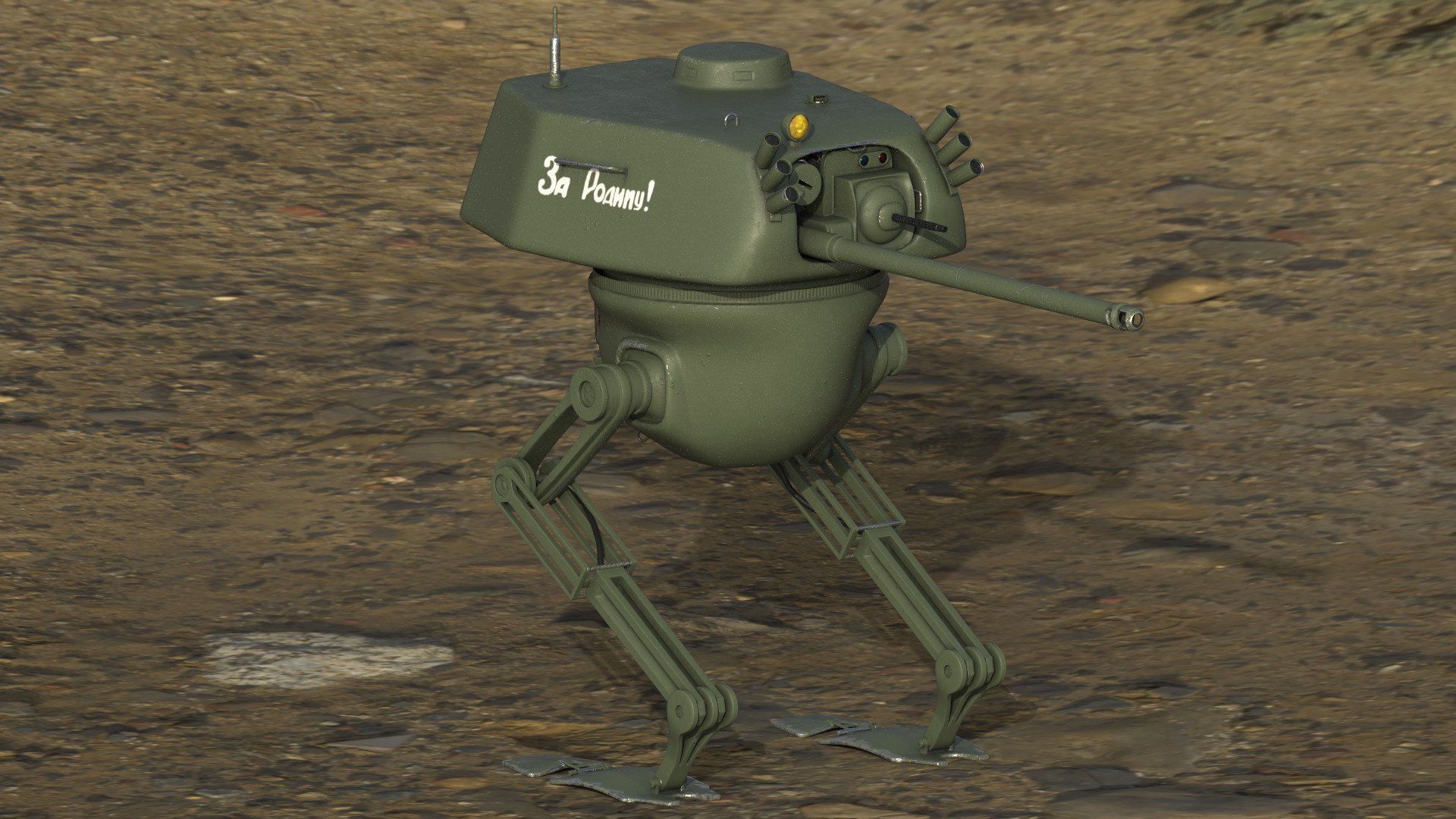 Rigged Soviet Mech 3D Model - TurboSquid 1370781