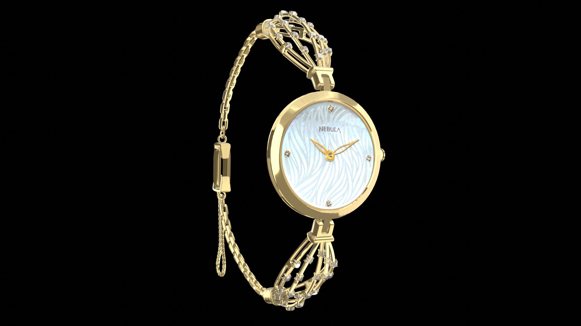 Titan Ashvi By Nebula - Solid Gold Watch 3D Model - TurboSquid 1947319