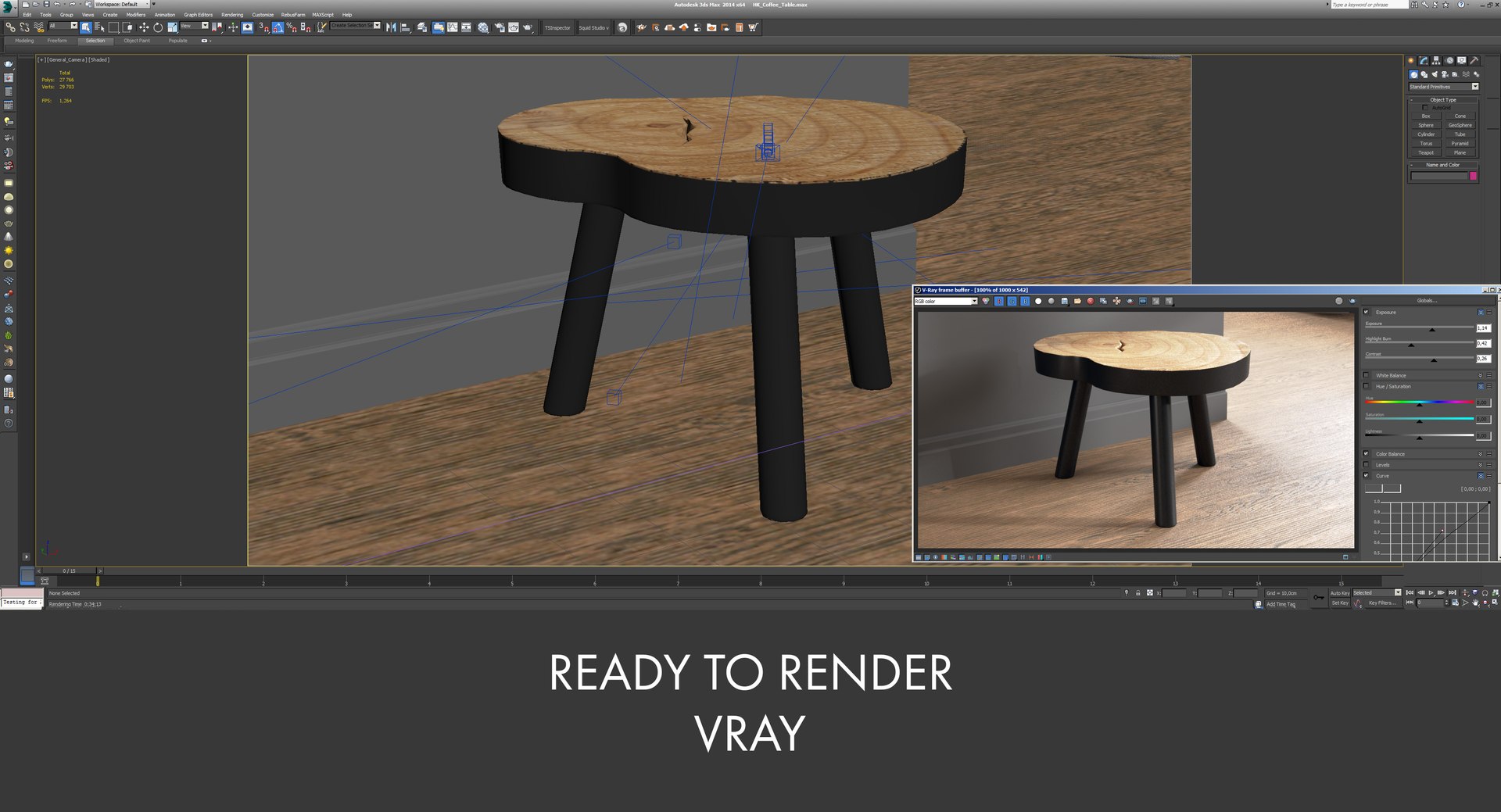 Realistic Coffee Table 3D Model - TurboSquid 1459403