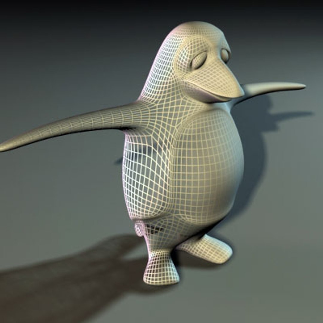 Penguin Cartoon 3d Model