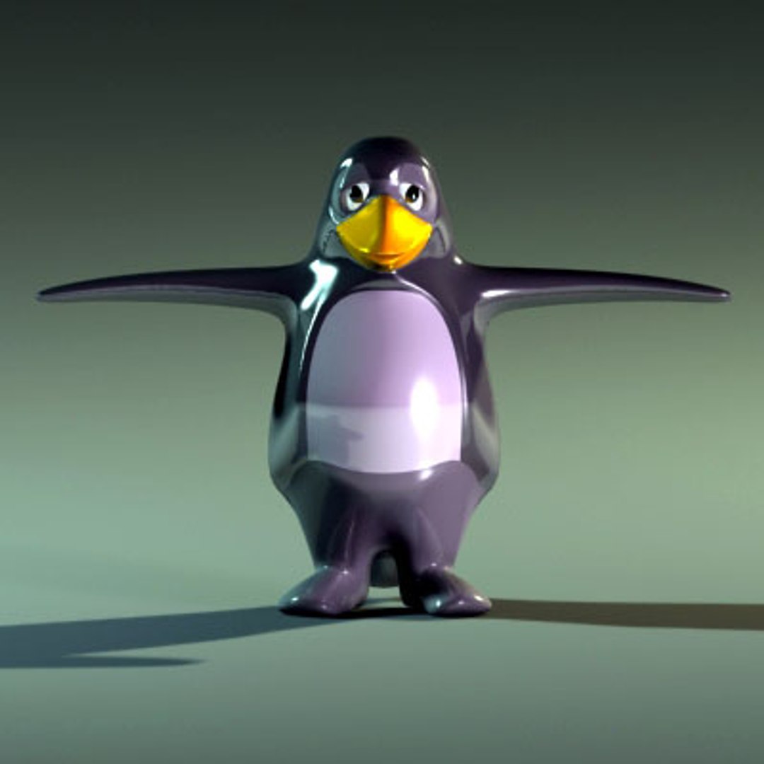 Penguin Cartoon 3d Model