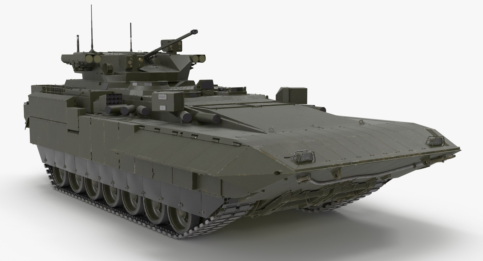 3D t-15 armata green clean model - TurboSquid 1344155