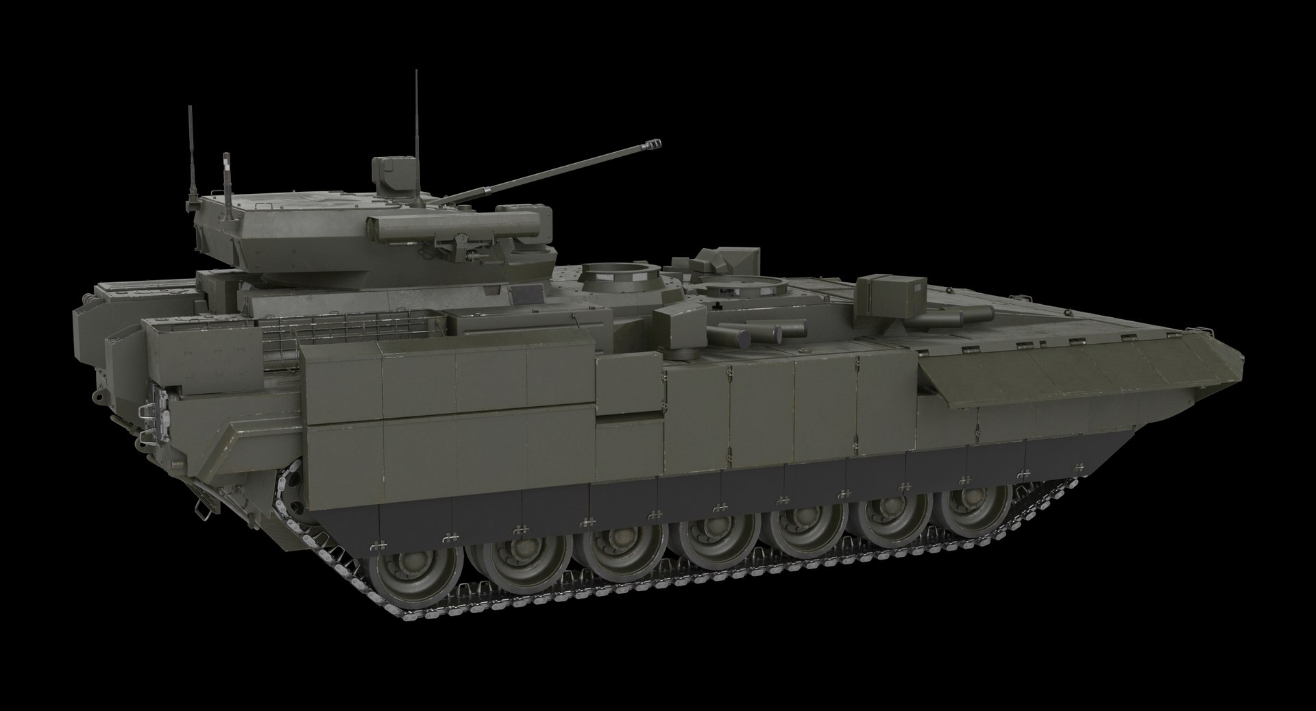 3D t-15 armata green clean model - TurboSquid 1344155