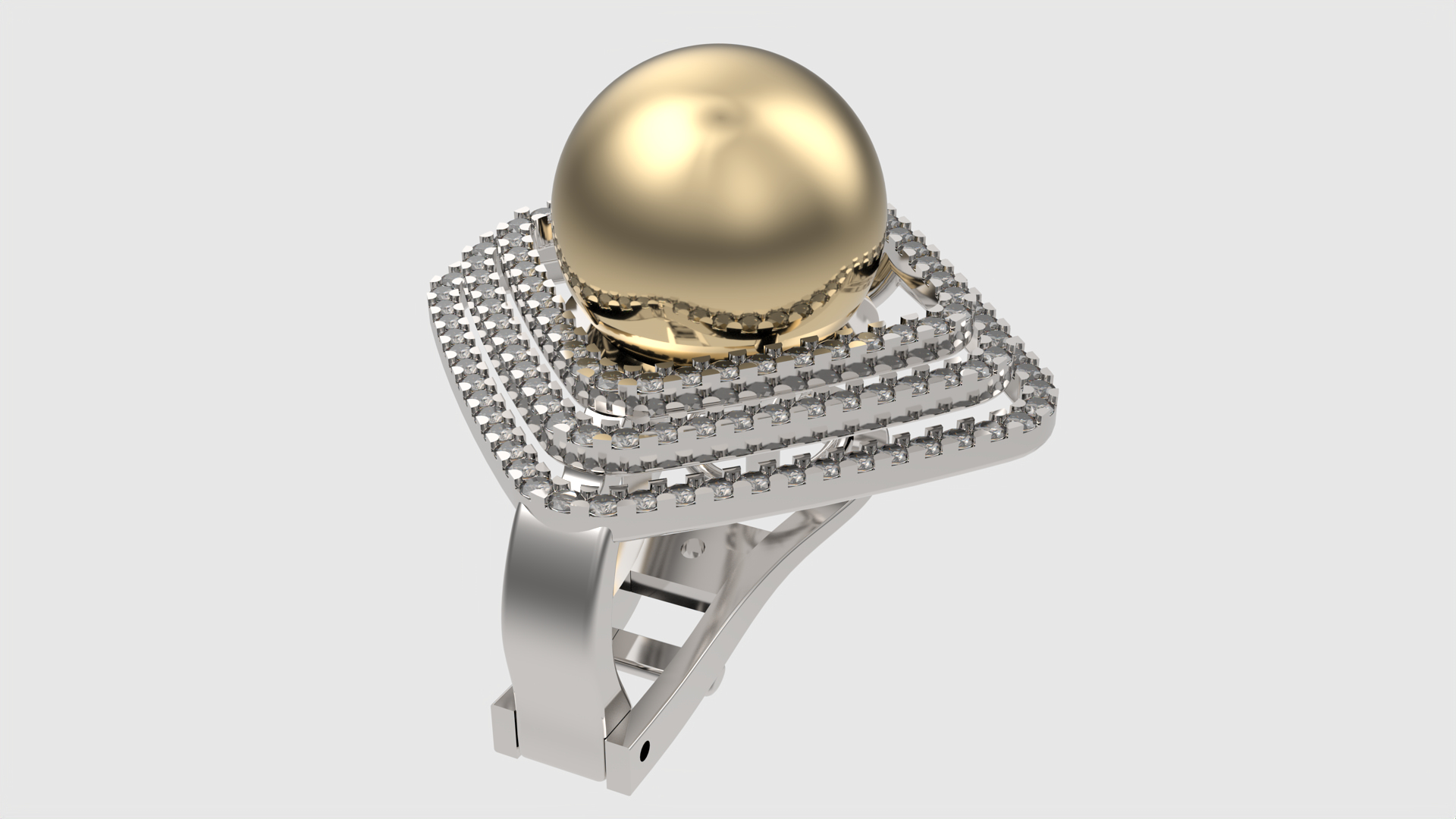 Contemporary Orb Earrings With Layered Design JDBCo 3D Model ...