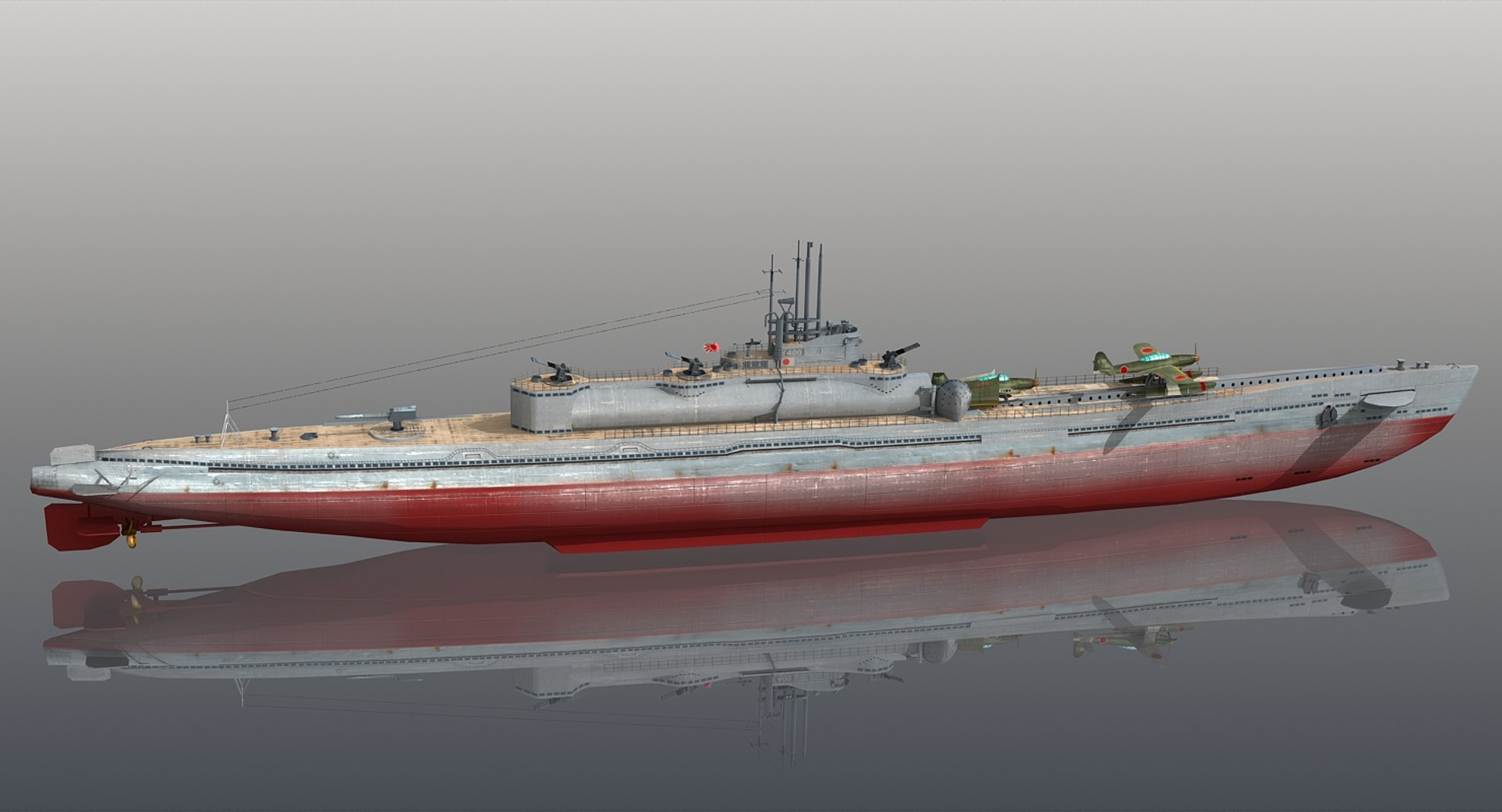 3D i-400 japanese navy submarine - TurboSquid 1340317