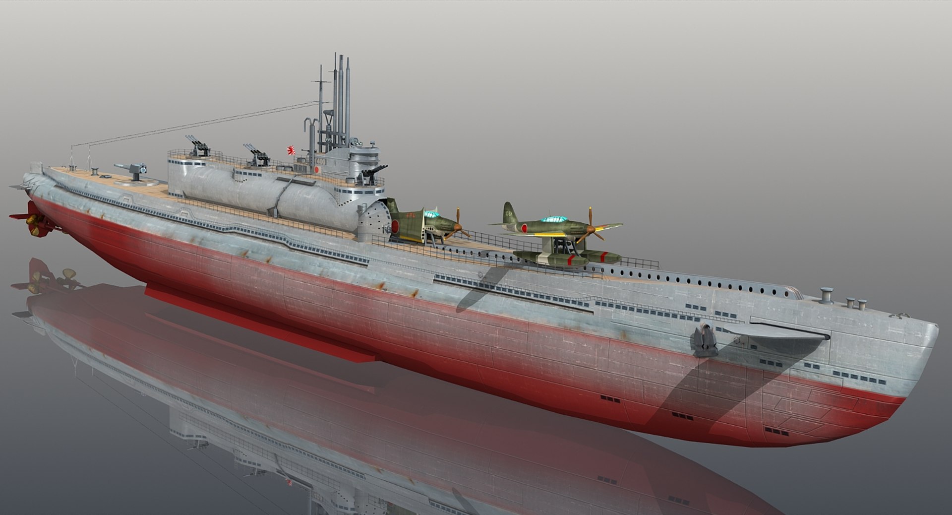 3D i-400 japanese navy submarine - TurboSquid 1340317