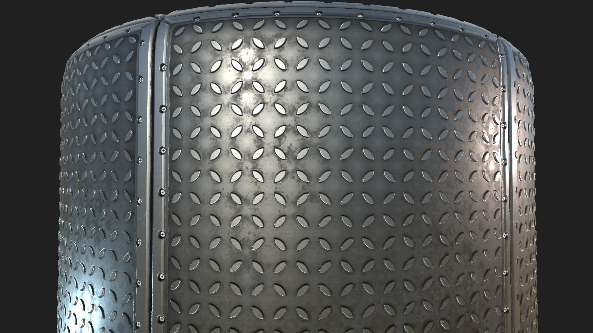 Seamless Tillable Customizable PBR Metal Floors Textures 3D Model ...