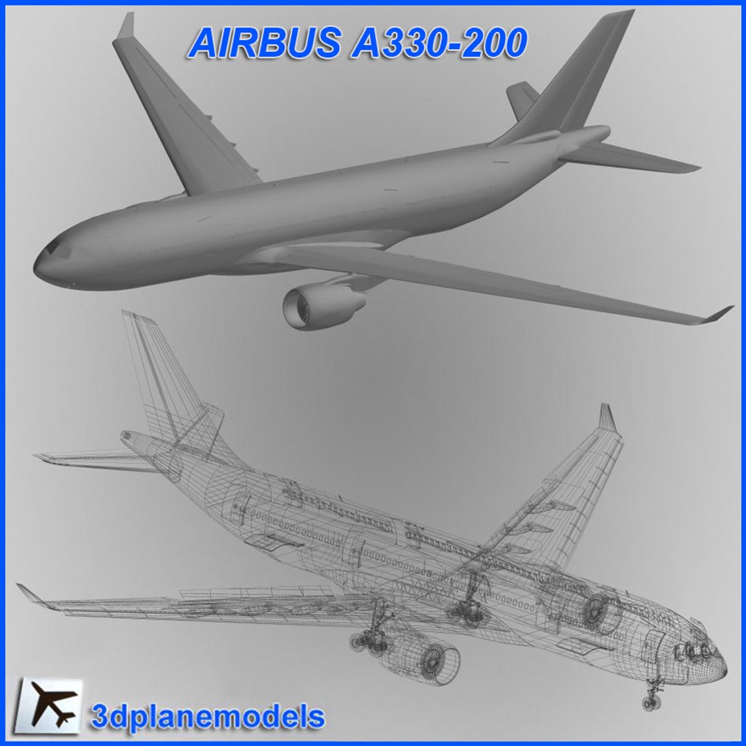 Airbus A330-200 3d Model