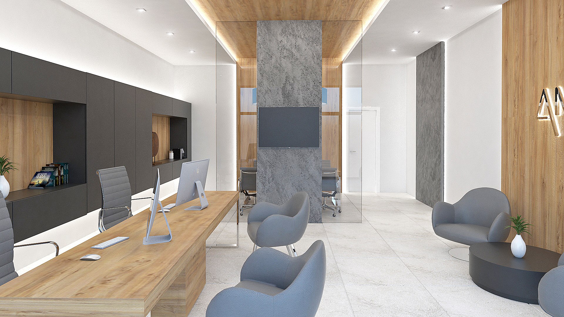 3D Small Office Interior - TurboSquid 1255148