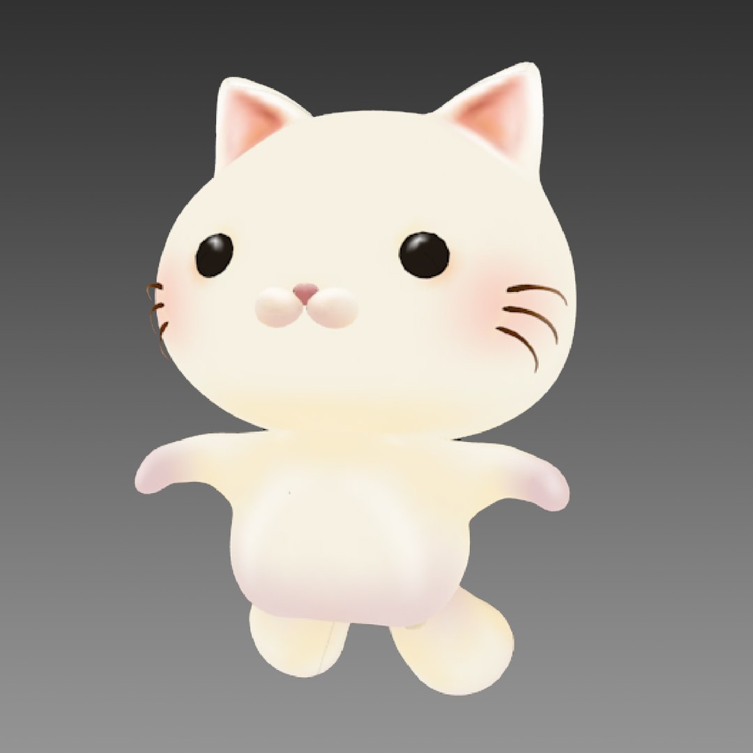 3D chubby cat - TurboSquid 1278118