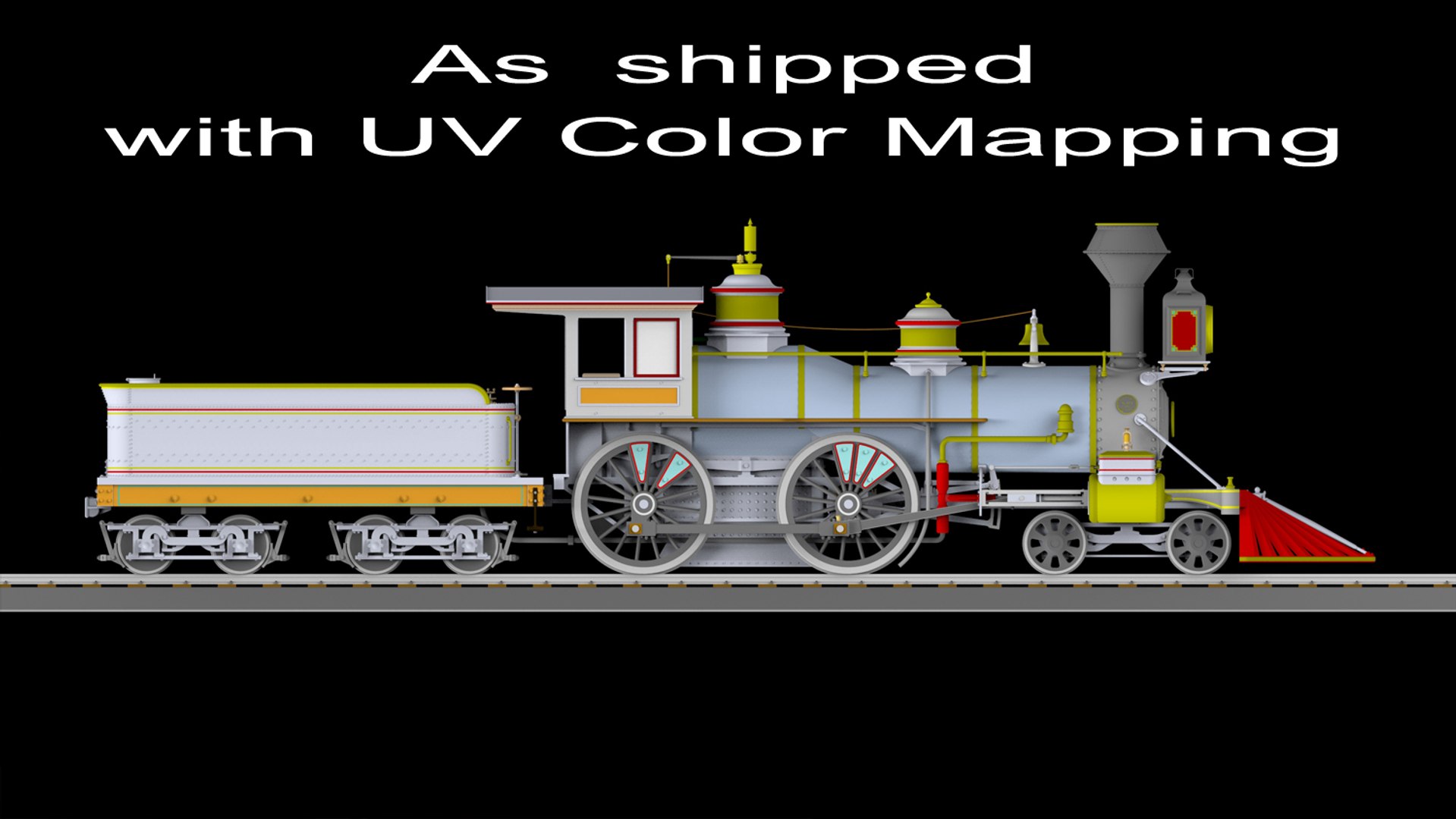 Locomotive 4-4-0 Standard 1872 Model - TurboSquid 1327641