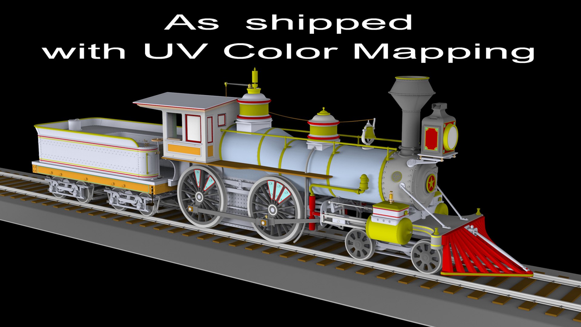 Locomotive 4-4-0 Standard 1872 Model - TurboSquid 1327641