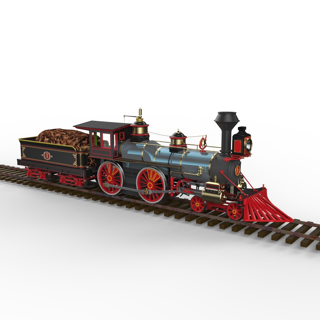 Locomotive 4-4-0 Standard 1872 Model - TurboSquid 1327641