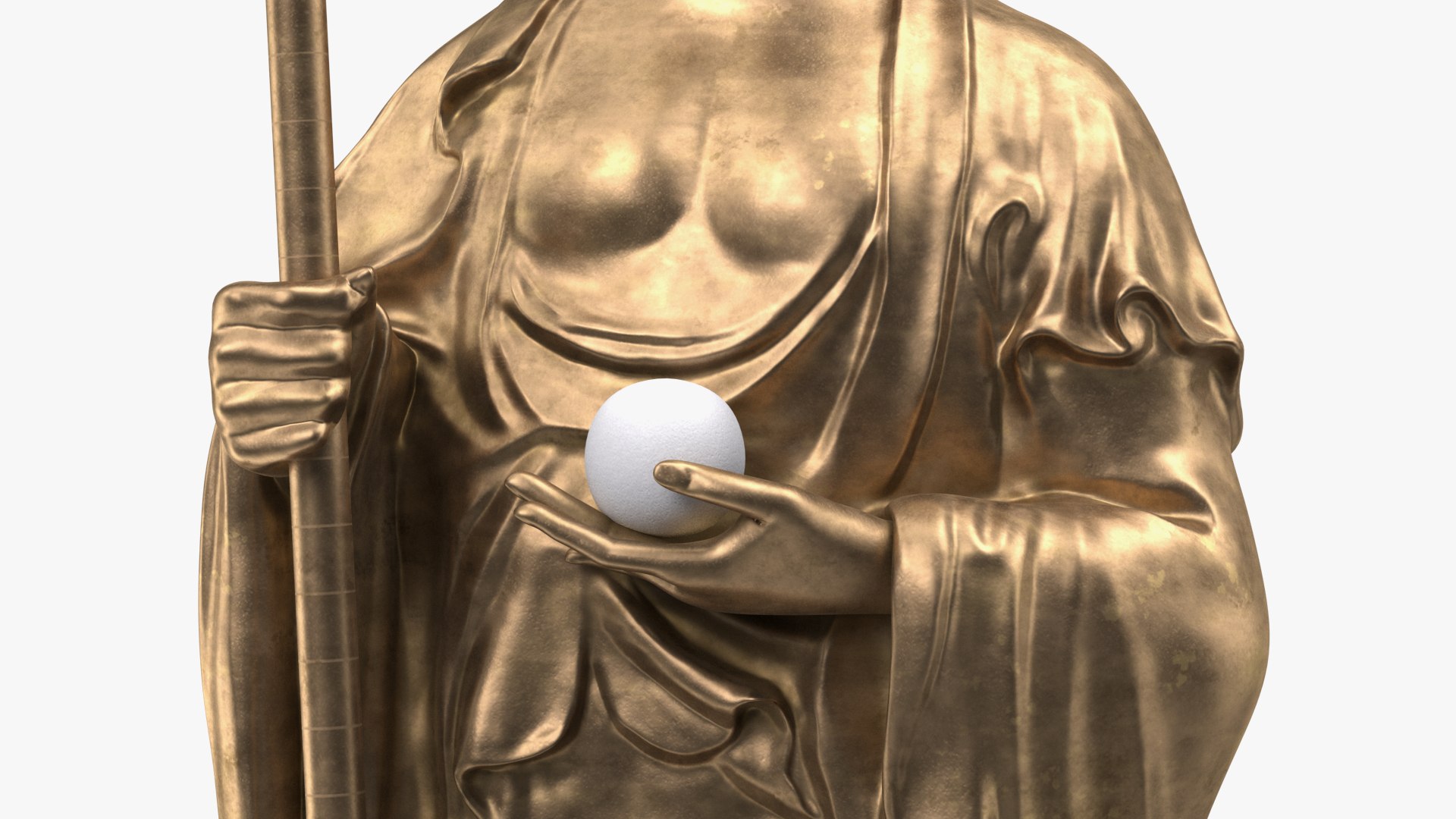 Bronze Dizang Buddha Sculpture 3D Model - TurboSquid 2146522