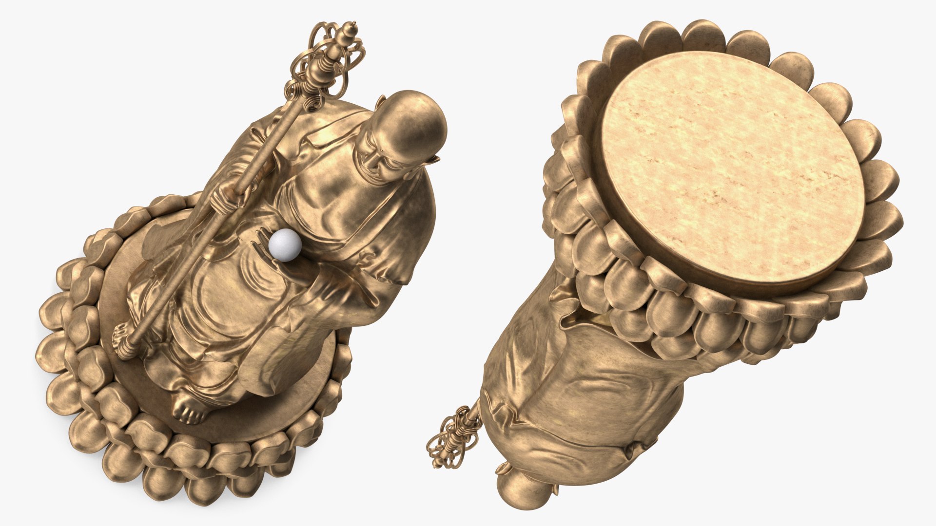Bronze Dizang Buddha Sculpture 3D Model - TurboSquid 2146522