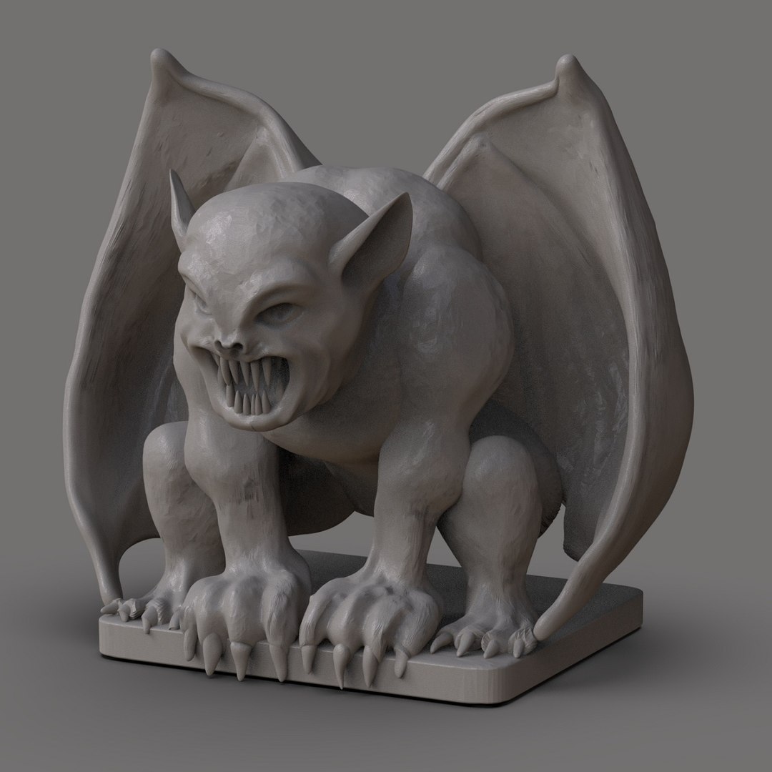 3d Gargoyle Statue Turbosquid 2118004