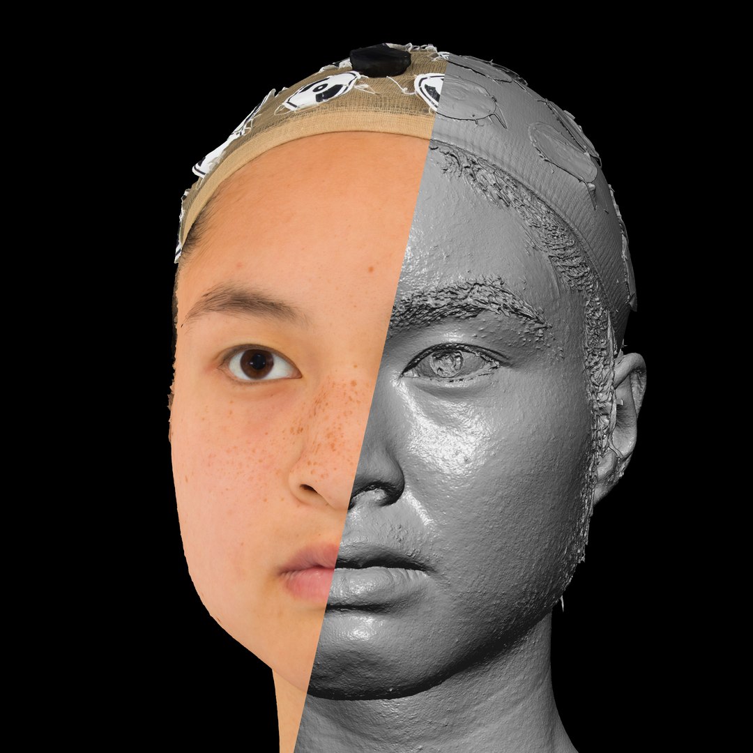 Asian Female 30s Head Scan 036 3D Model - TurboSquid 2101524