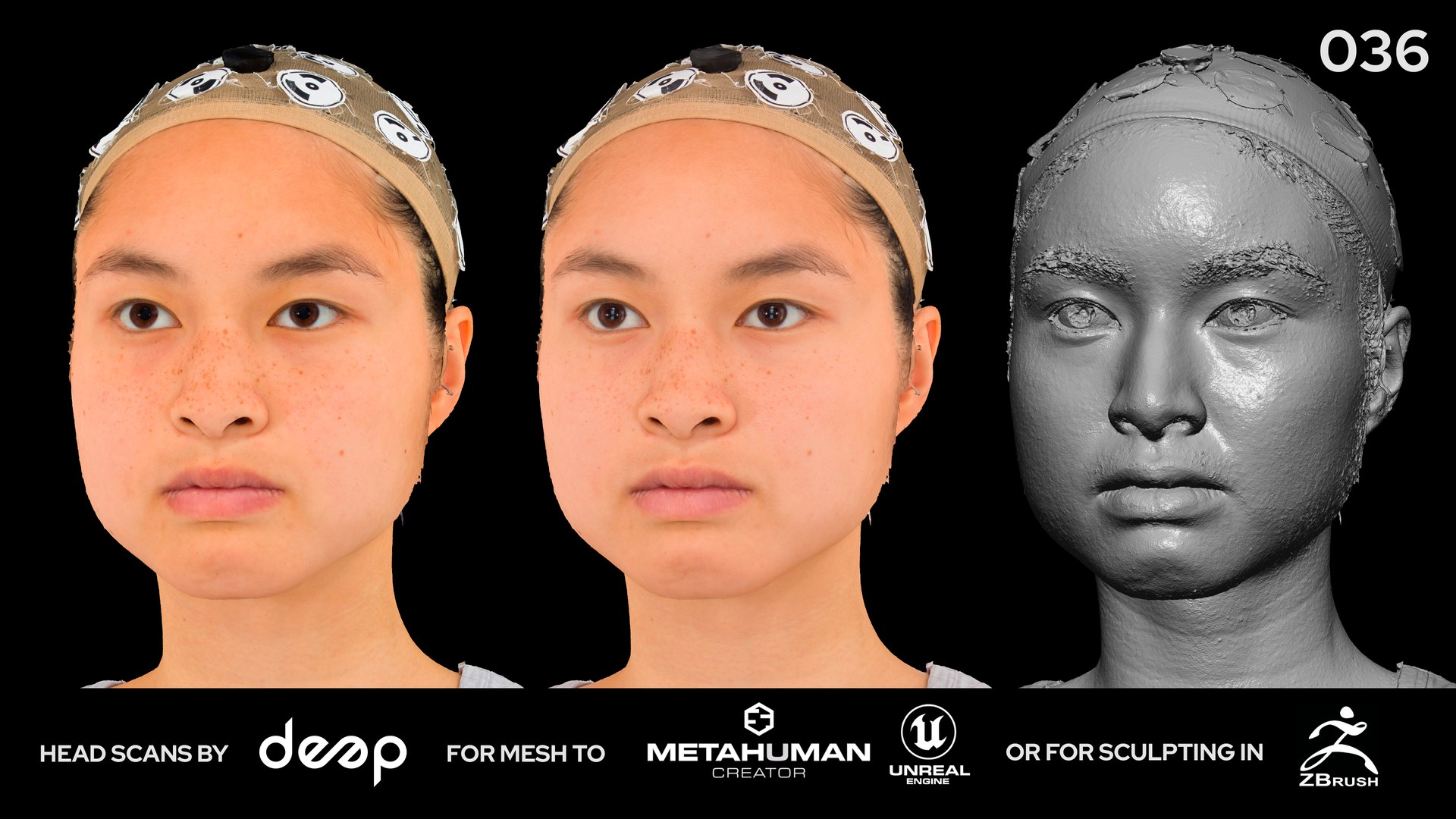 Asian Female 30s Head Scan 036 3D Model - TurboSquid 2101524