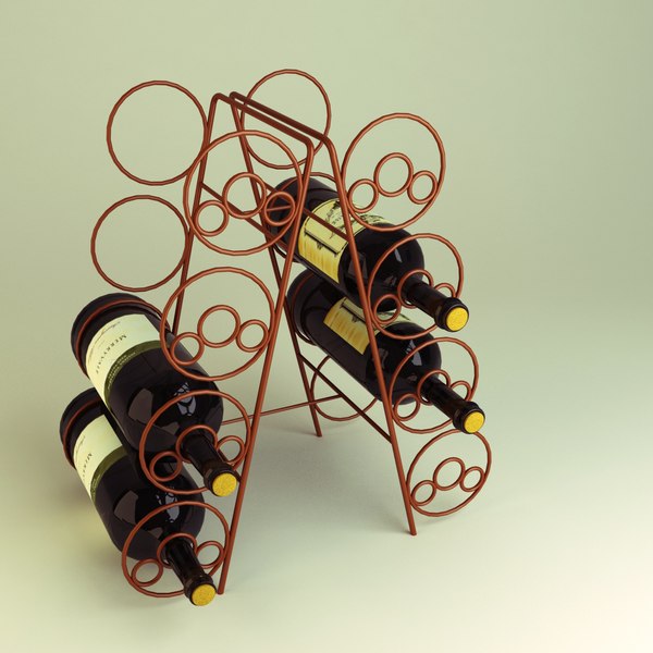 3d wine bottle rack model