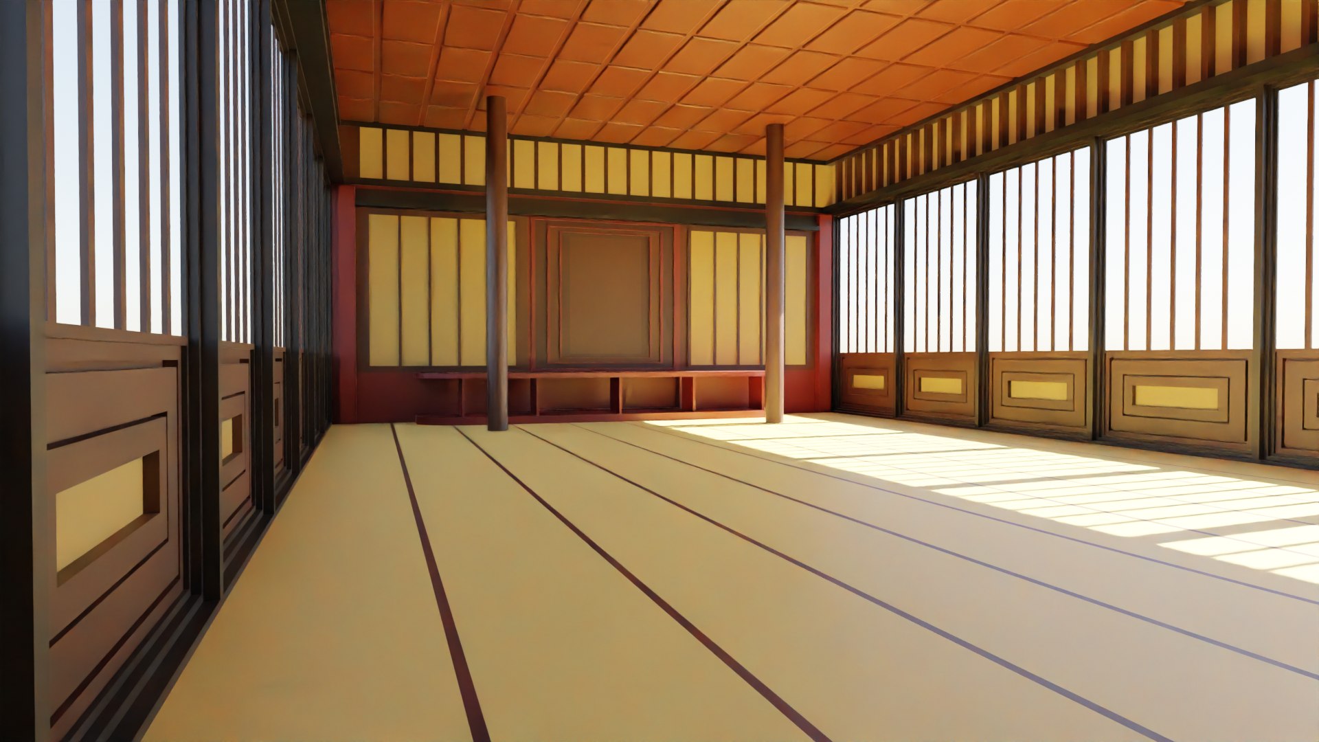 3D Dojo Hall - TurboSquid 2157959
