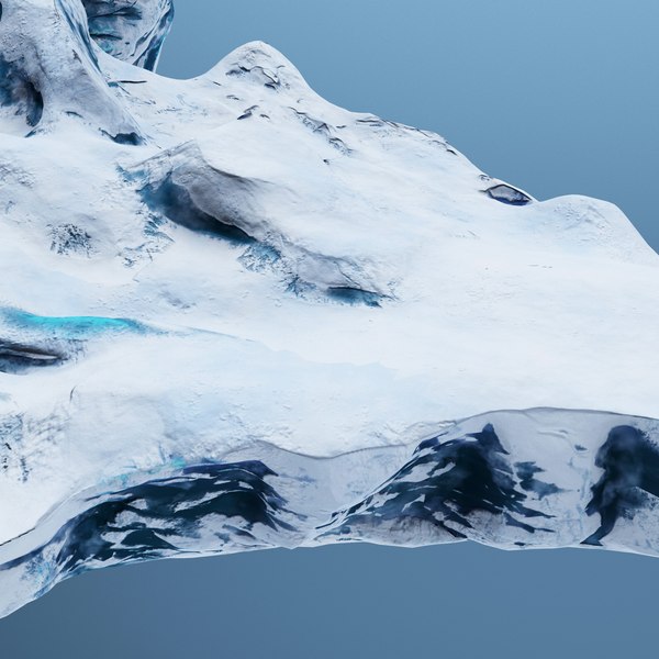 Iceberg ice mountain cartoon 2 model - TurboSquid 1794555