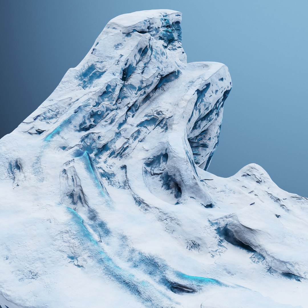 Iceberg Ice Mountain Cartoon 2 Model - TurboSquid 1794555