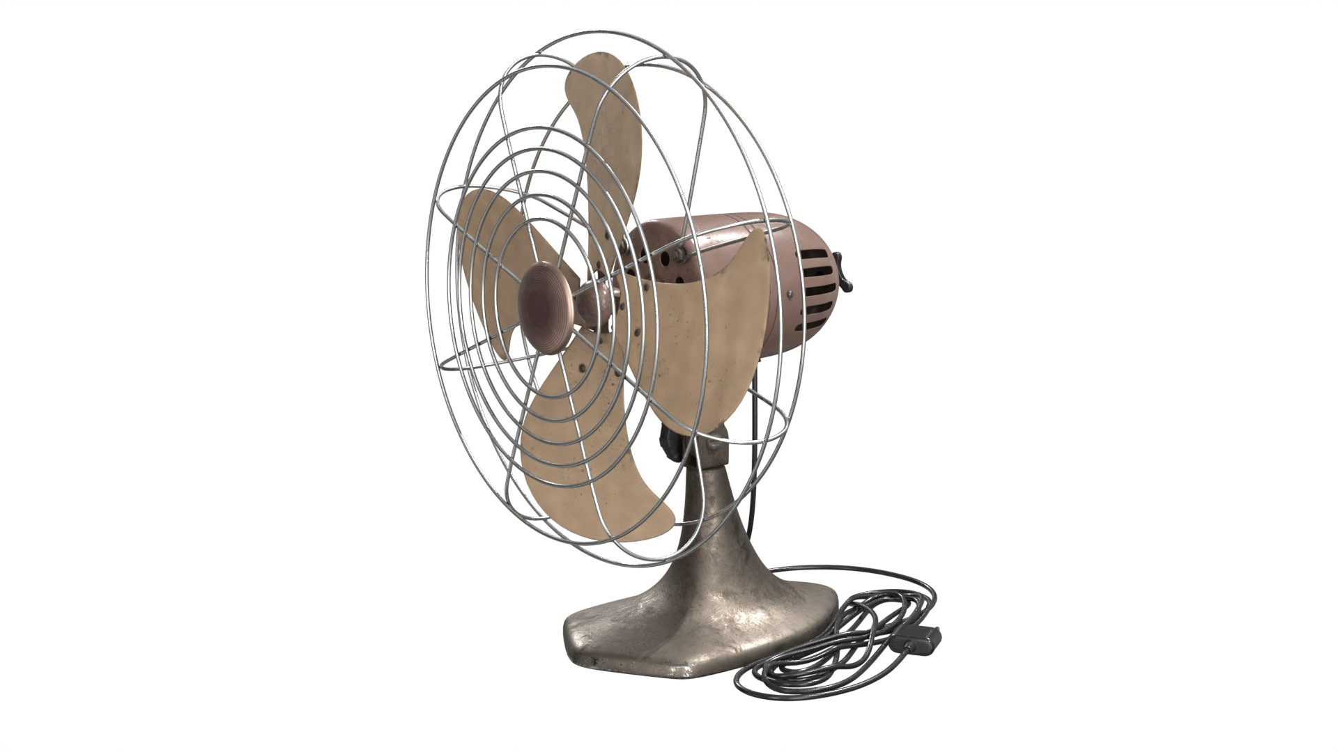 3D Vintage Metal Table Fan - TurboSquid 2142119