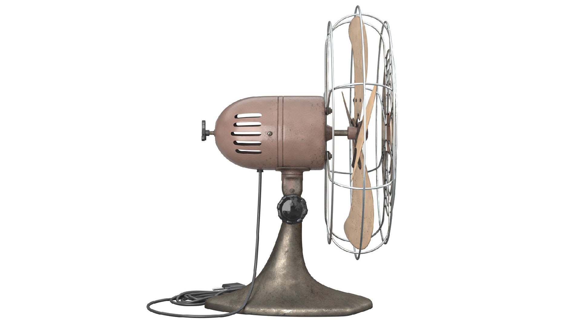 3D Vintage Metal Table Fan - TurboSquid 2142119