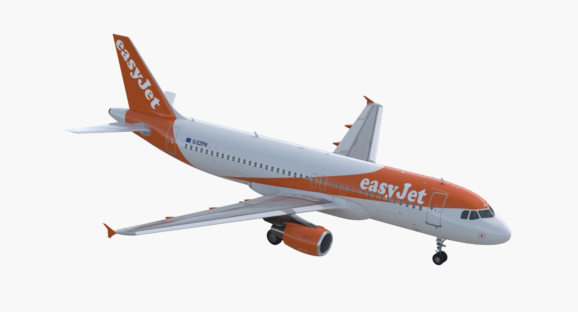 3D Airbus A320 Easyjet Airline - TurboSquid 1272106