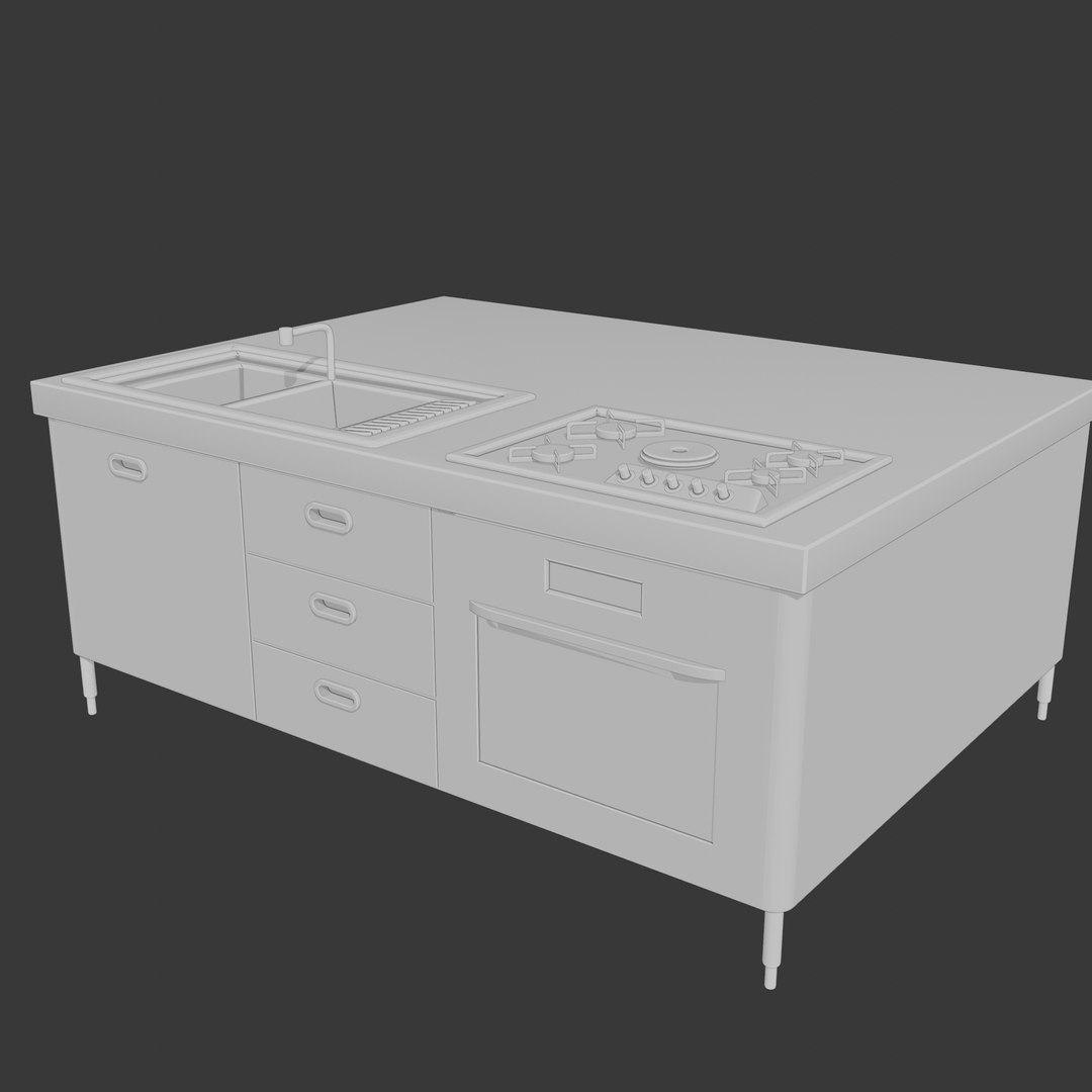Commercial Kitchen Cabinet 3D Model - TurboSquid 2268284