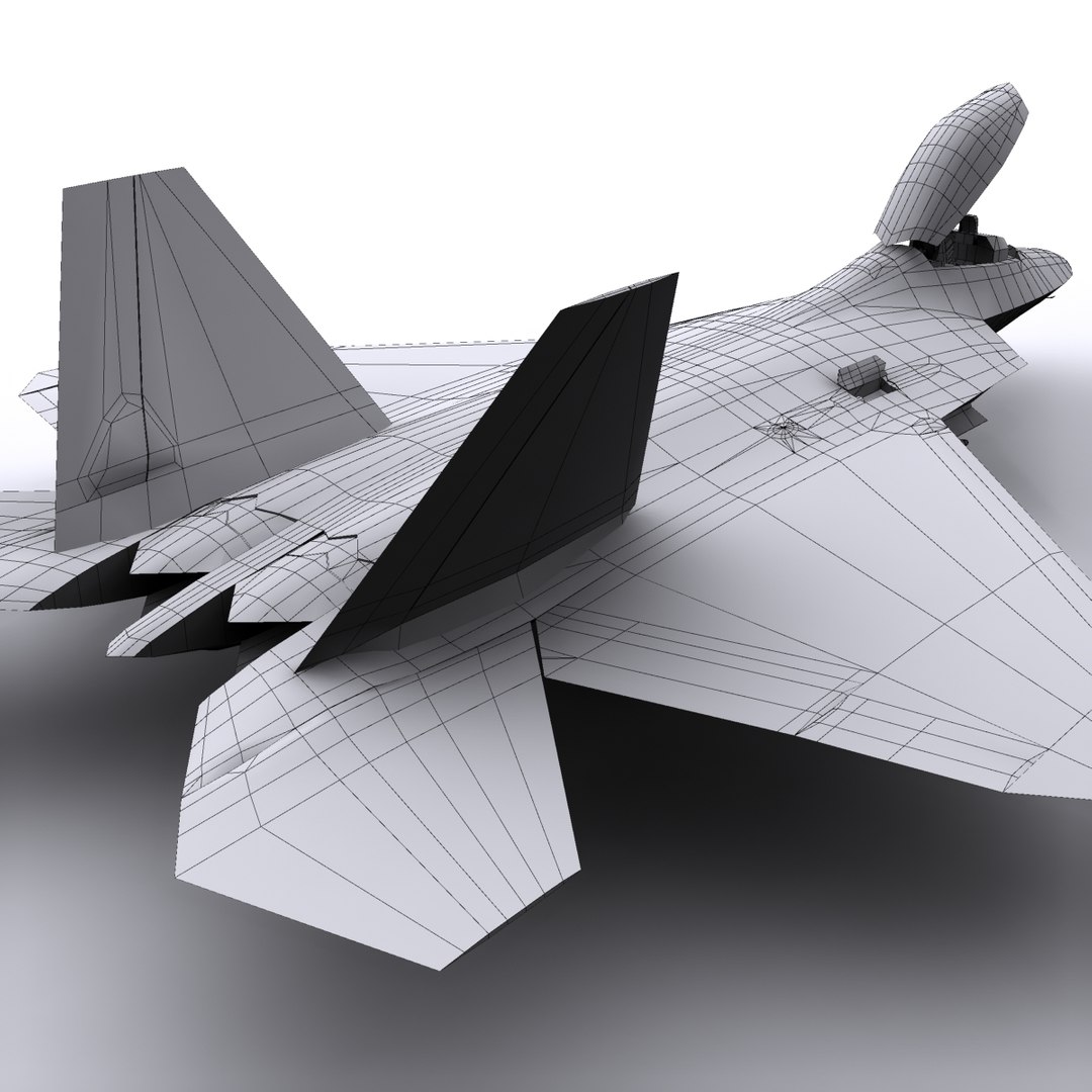 3d f-22 raptor fighter aircraft model